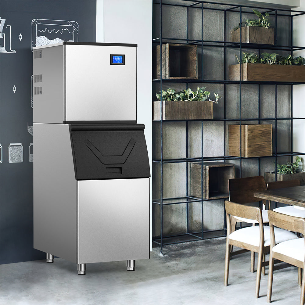 22 in. 420 lbs./24 Hours Split Commercial Ice Maker 2-Packages 156 Ice ...